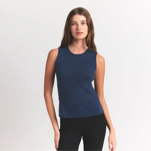 SKIMS Featherweight Cashmere Sleeveless Top - Indigo