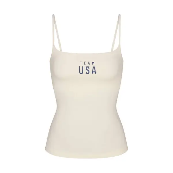 SKIMS Cotton Jersey Olympic Cami - Ecru