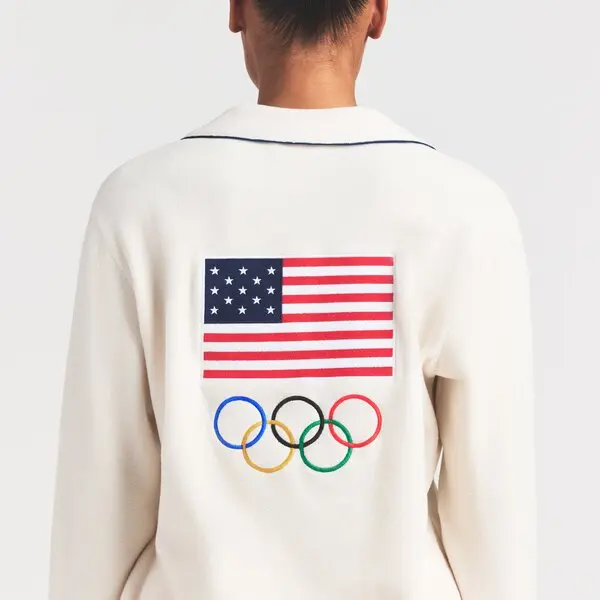 SKIMS For Team Usa Fleece Olympic Oversized Sleep Top
