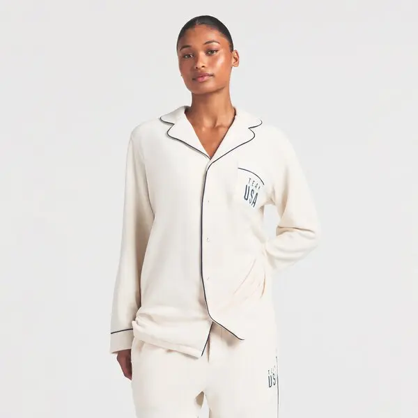 SKIMS For Team Usa Fleece Olympic Oversized Sleep Top