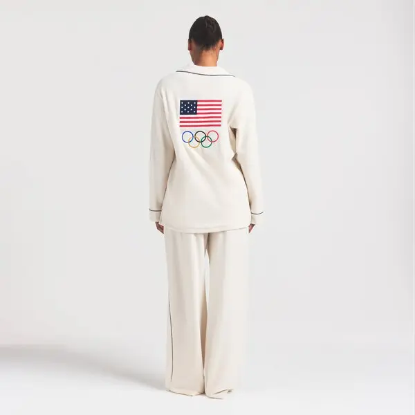 SKIMS For Team Usa Fleece Olympic Oversized Sleep Top