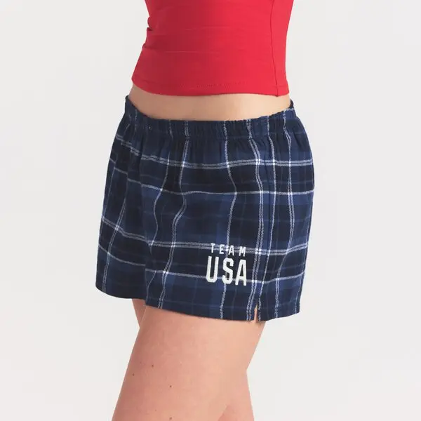 SKIMS Team Usa Flannel Sleep Short
