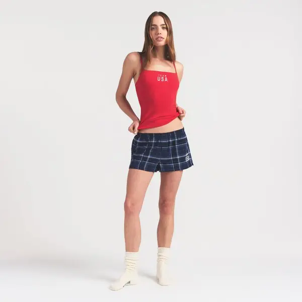 SKIMS Team Usa Flannel Sleep Short