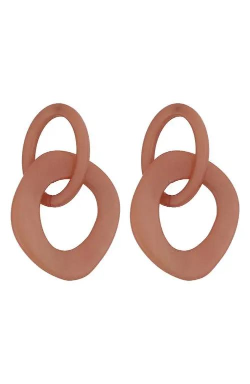 PANACEA Interlocking Link Drop Earrings - Peach