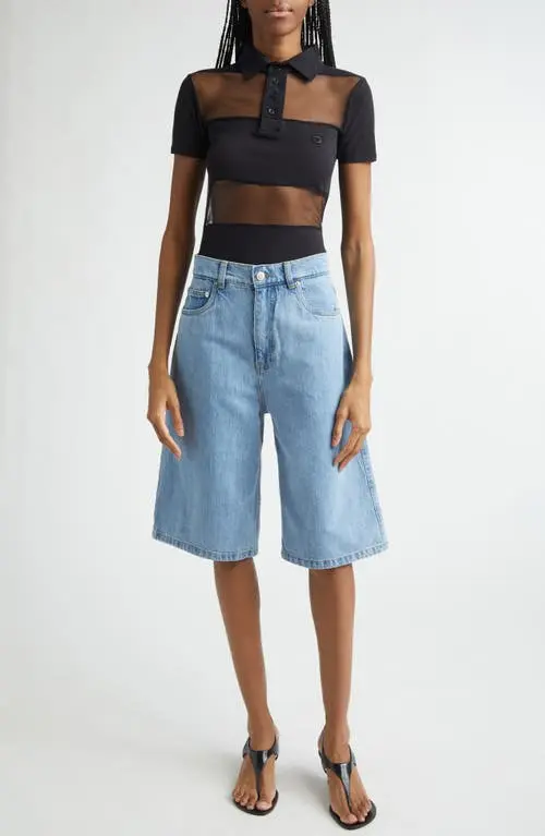 Coperni Denim Bermuda Shorts - Blue Lgiht Blu