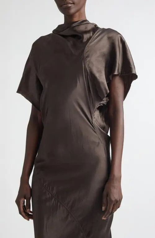 Rick Owens Seb Satin Midi Dress