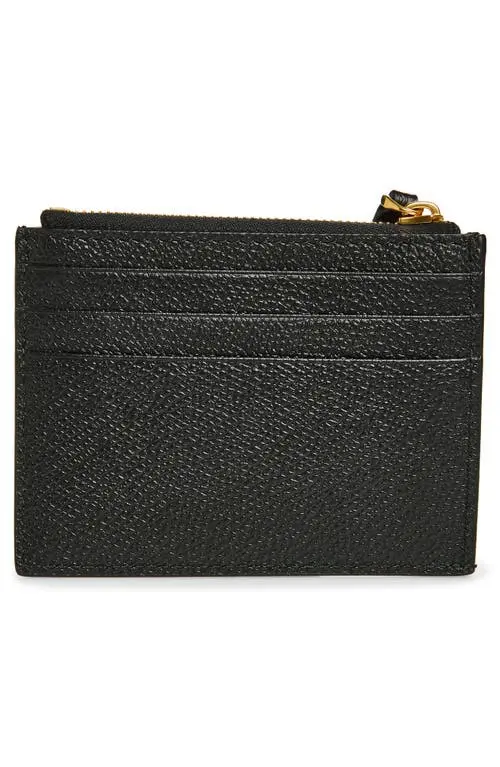 Valentino Garavani Vlogo Leather Card Case - Black
