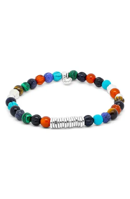 Tateossian Discs Beaded Stretch Bracelet - Multi Coloured