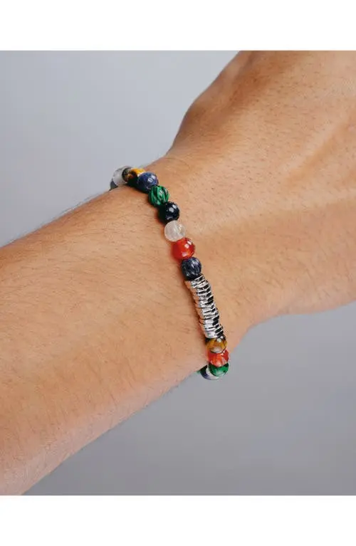 Tateossian Discs Beaded Stretch Bracelet - Multi Coloured