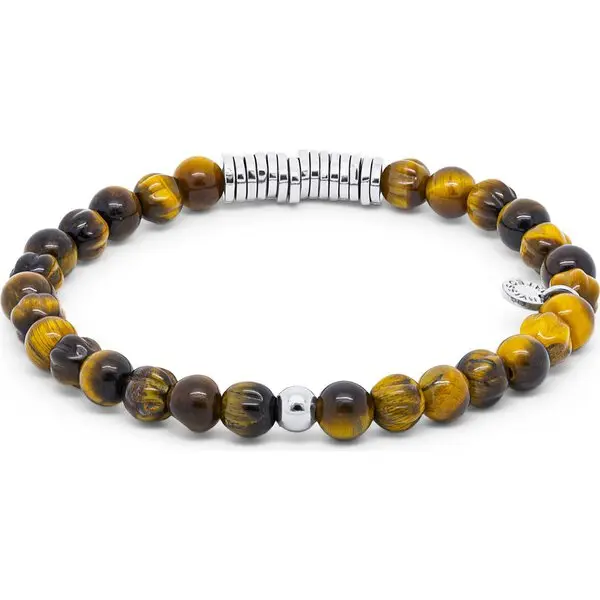 Tateossian Classic Discs Beaded Bracelet - Brown