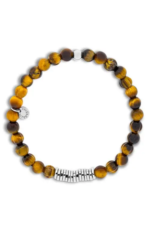 Tateossian Classic Discs Beaded Bracelet - Brown
