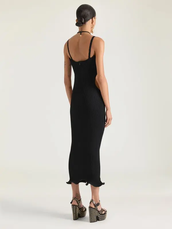Givenchy Slashed Ribbed Knit Dress