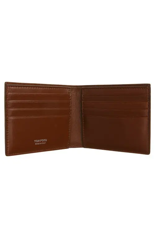 TOM FORD Embossed Classic Bifold Wallet - Caramel