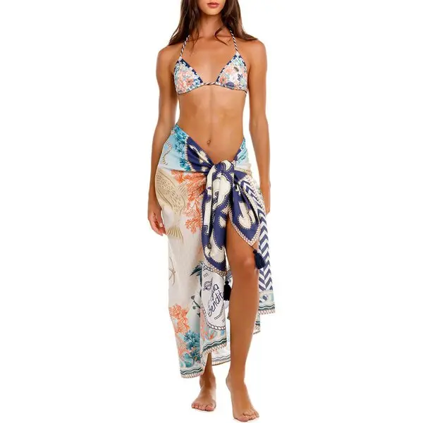 Agua Bendita Marine Sereia Cover-up Pareo - Blue