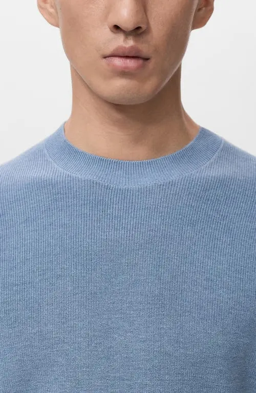 Mango Knit T-shirt - China Blue