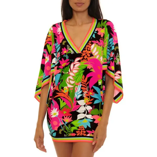 Trina Turk V-neck Cover-up Tunic - Tiki