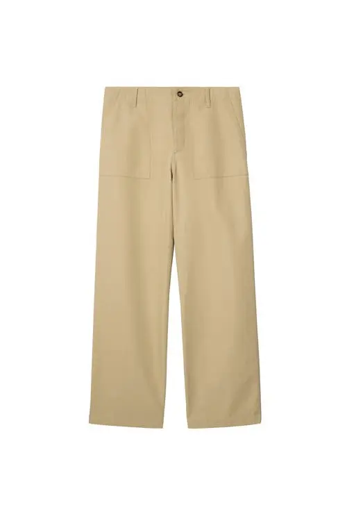 Burberry Gabardine Trousers - Dune Beige