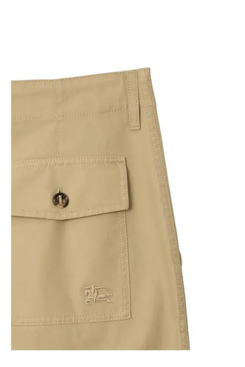 Burberry Gabardine Trousers - Dune Beige