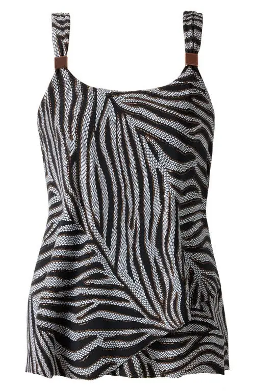 MIRACLESUIT® Metallic Snakeskin Tankini Top
