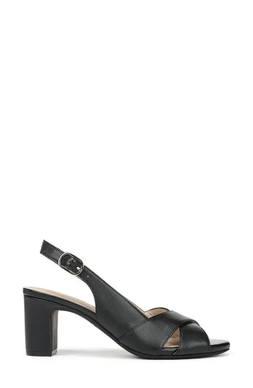 LIFESTRIDE Crisscross Slingback Sandal - Black