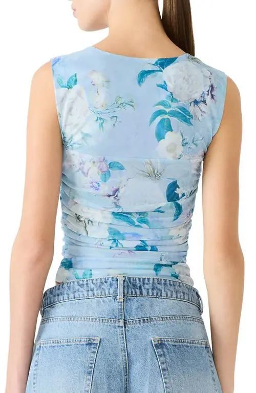 Steve Madden Floral Square Neck Top