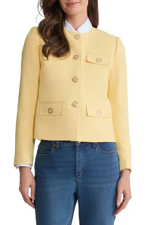 Jones New York Flap Pocket Crop Jacket