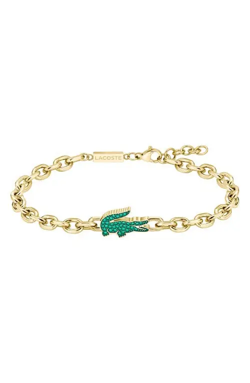 Lacoste Crocodile Chain Bracelet - Gold