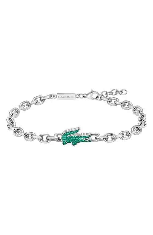 Lacoste Crocodile Chain Bracelet - Silver