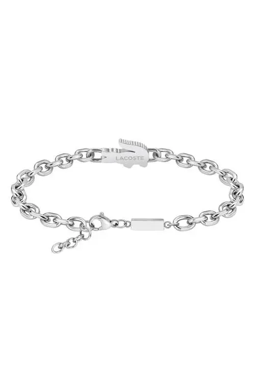 Lacoste Crocodile Chain Bracelet - Silver