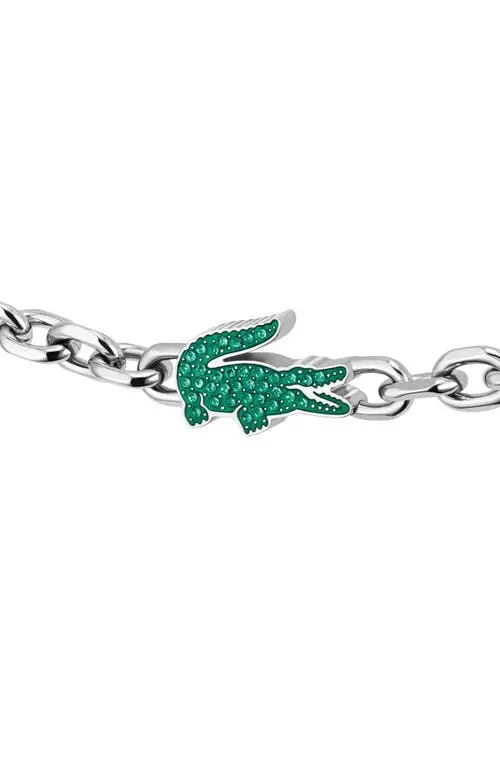 Lacoste Crocodile Chain Bracelet - Silver