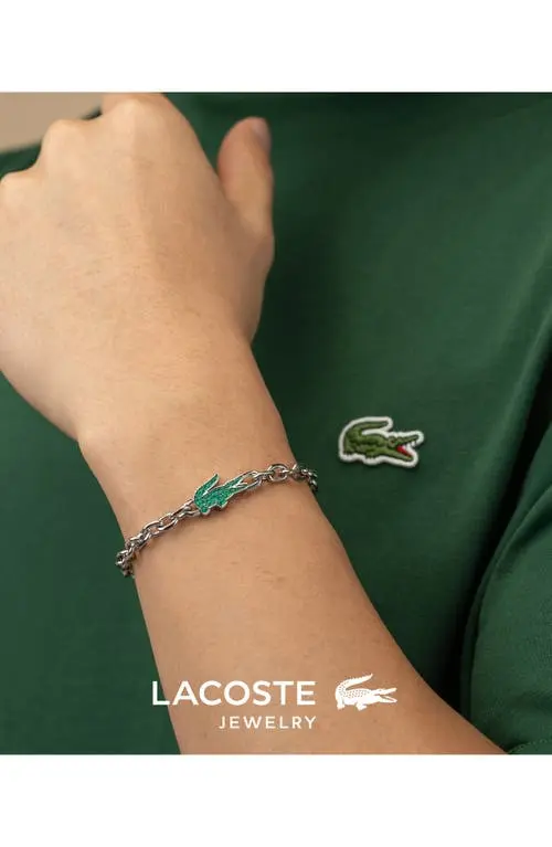 Lacoste Crocodile Chain Bracelet - Silver
