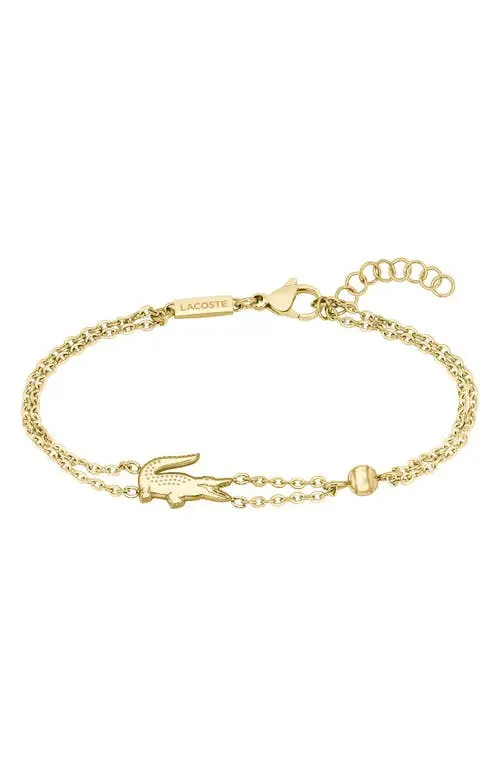 Lacoste Crocodile Station Bracelet - Gold