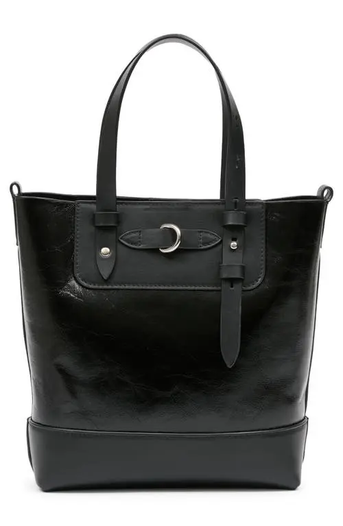 MAISON MARGIELA Mini Leather North/south Tote - Black/black