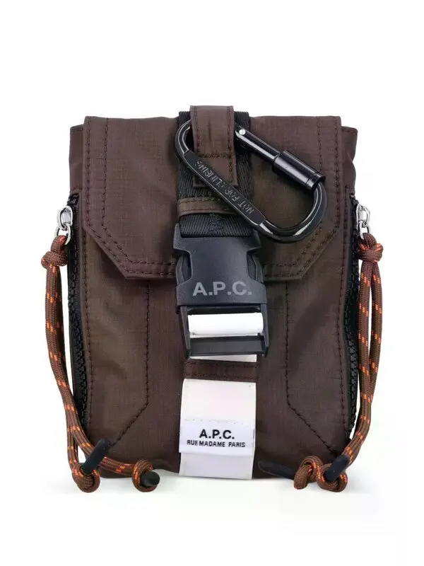 A.p.c. Carabiner Detail Shoulder Bag - Brown