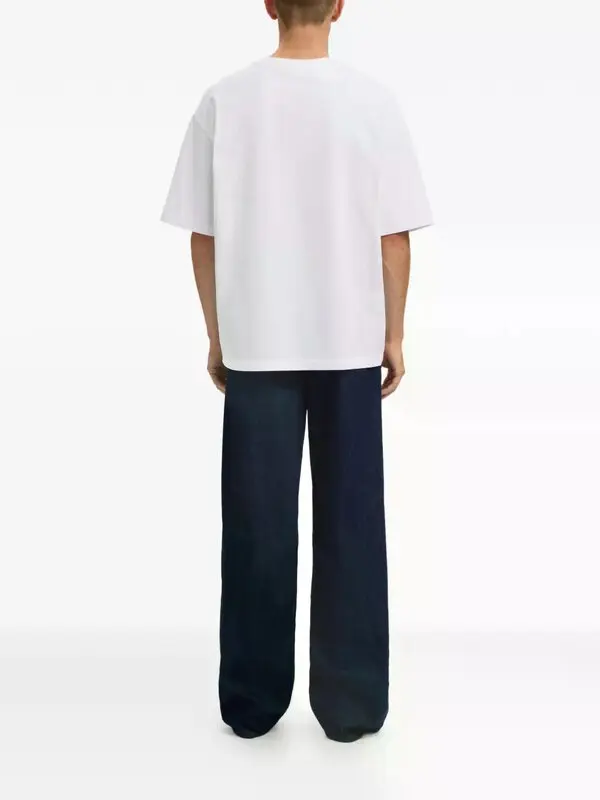 SELECTED Short-sleeve Crew-neck T-shirt - White