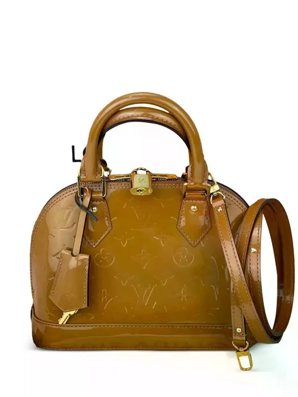 LOUIS VUITTON Monogram Vernis Alma Shoulder Bag - Brown