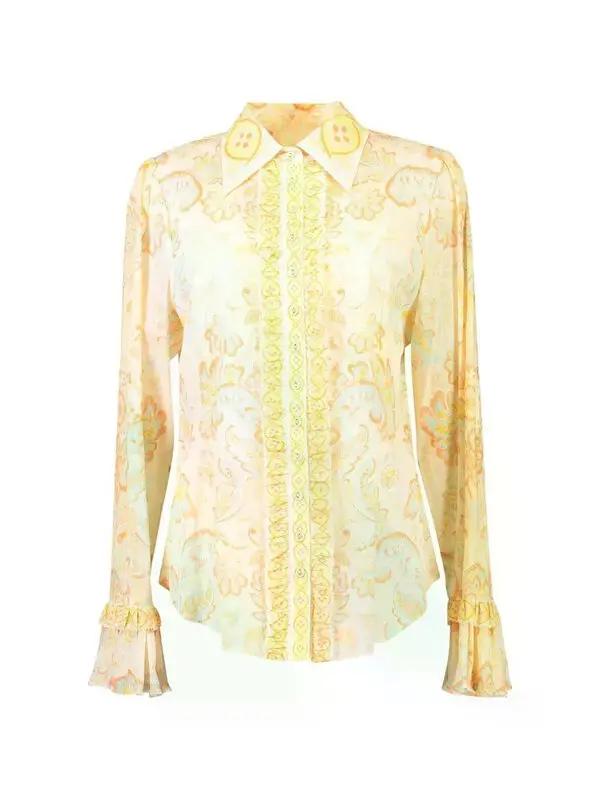 KATE FORD Frill Fiordaliso Blouse