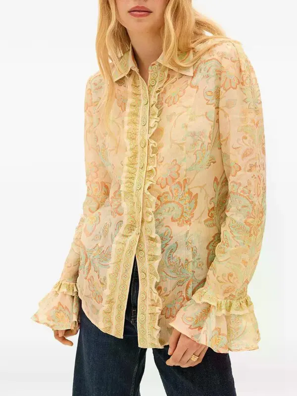 KATE FORD Frill Fiordaliso Blouse