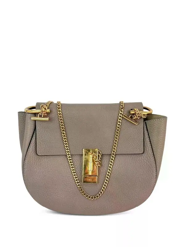 Chloé Small Grained Leather Shoulder Bag - Grey