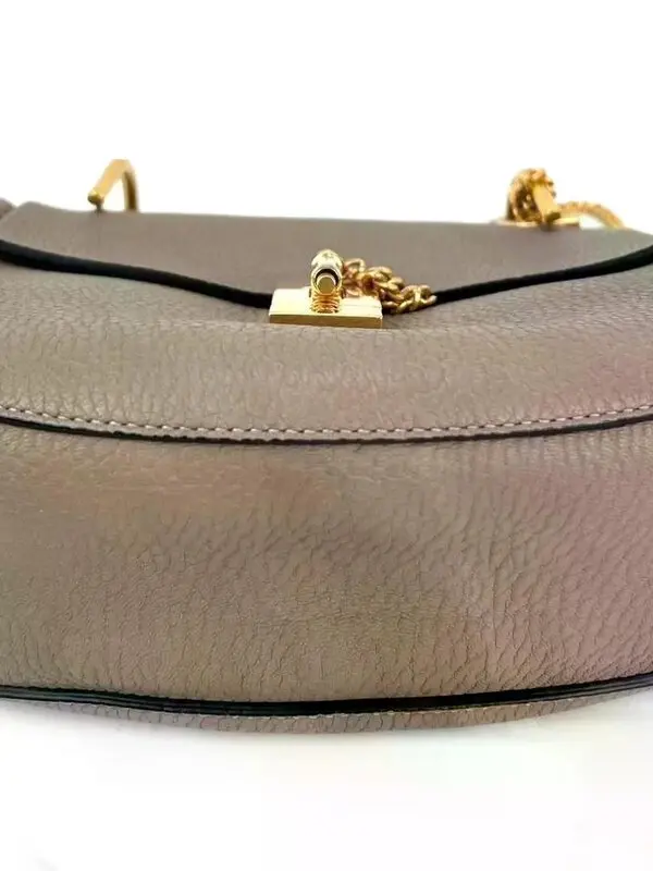 Chloé Small Grained Leather Shoulder Bag - Grey