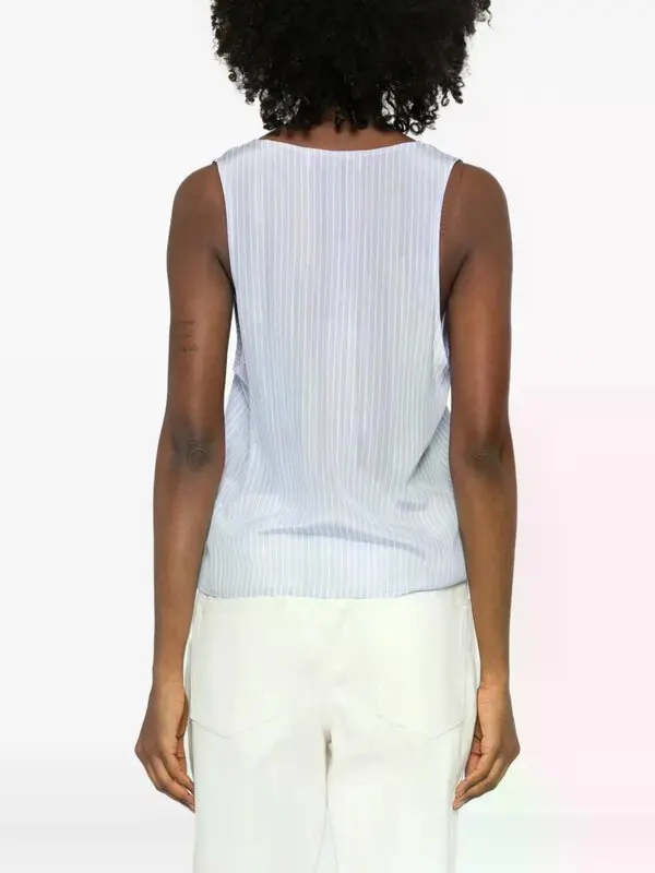 Françoise Striped Button Top