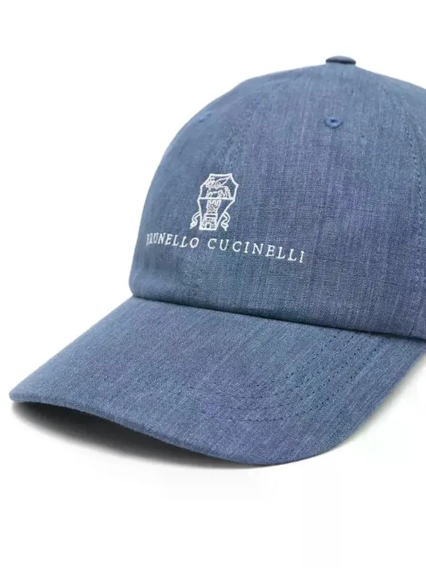 Brunello Cucinelli Logo Baseball Cap - Blue