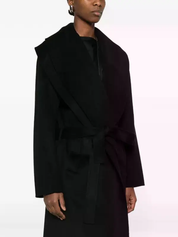 RÓHE Signature Scarf Coat - Black