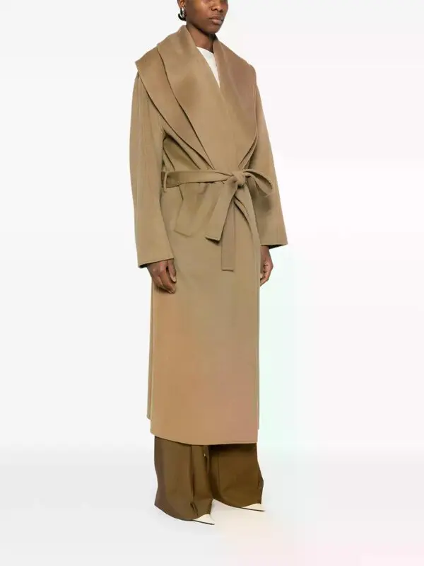 RÓHE Signature Scarf Coat - Brown