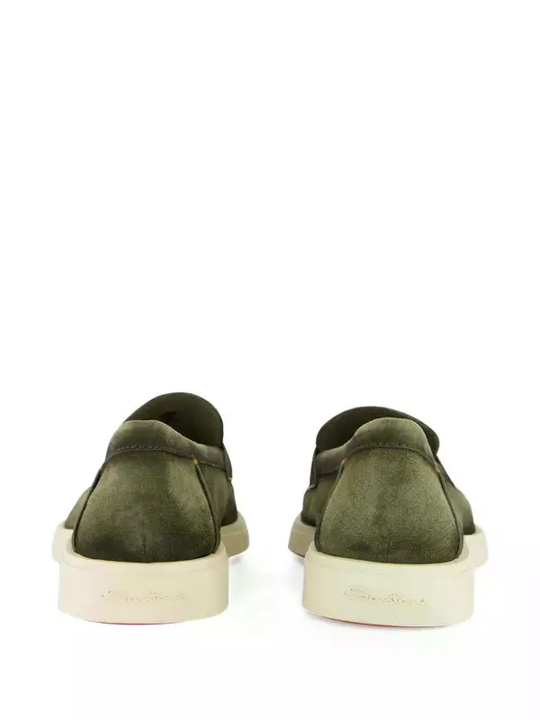 Santoni Penny Loafers - Green