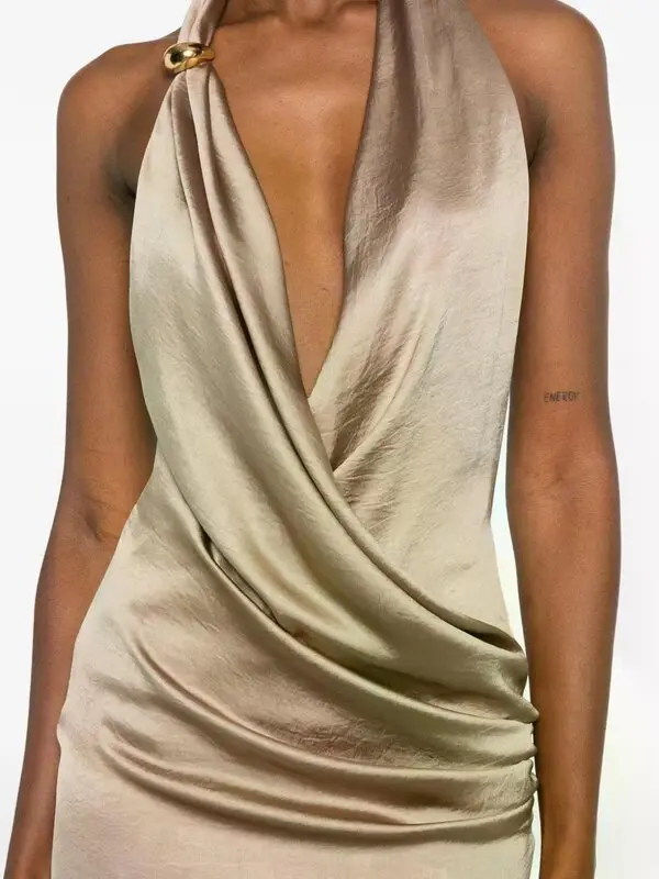 Blumarine Draped Halterneck Dress