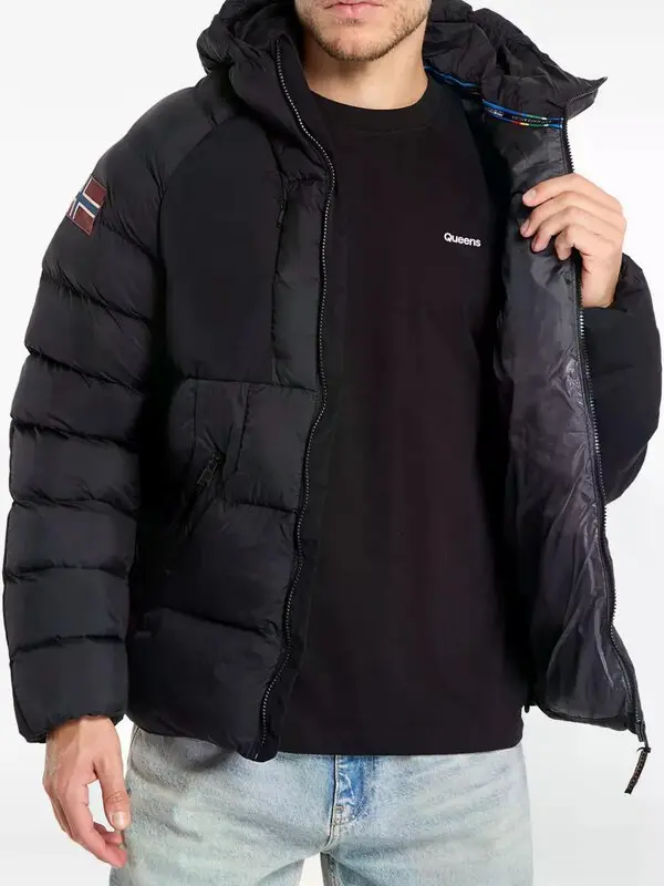 NAPAPIJRI Hooded Padded Zipped Jacket - Black