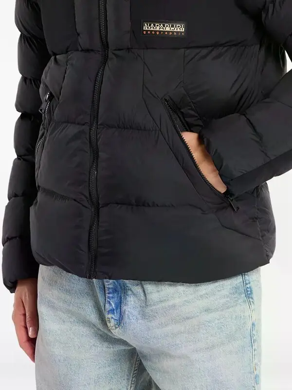 NAPAPIJRI Hooded Padded Zipped Jacket - Black