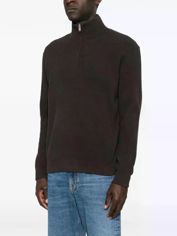 Nn07 Danny 6429 Half-zip Sweater - Brown