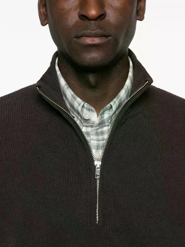 Nn07 Danny 6429 Half-zip Sweater - Brown